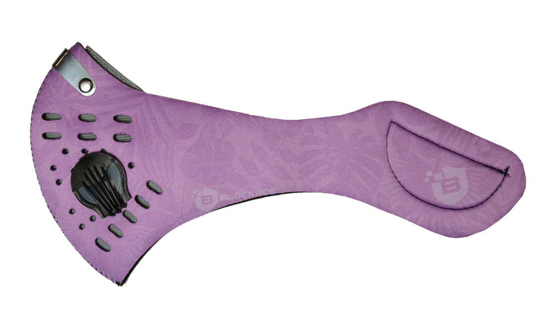 Blockade Violet Floral Neoprene Face Mask with Filter - Free Shipping ...