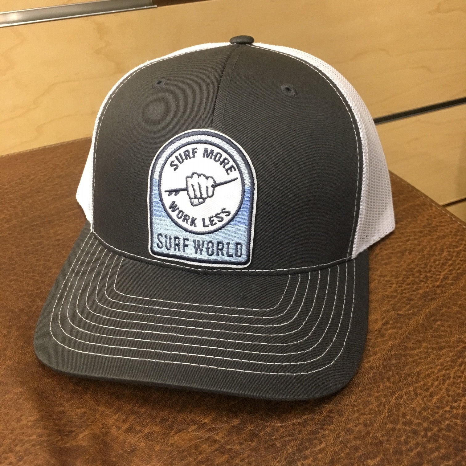 Surf World Surf More Work Less Trucker Hats – SURF WORLD SURF SHOP